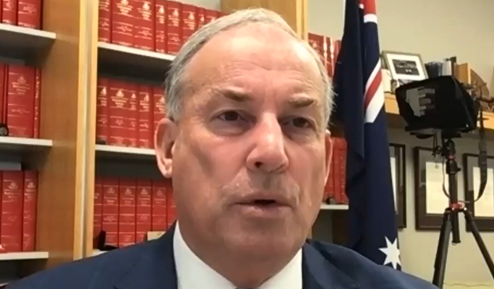 Elusive Colbeck emerges to chat with COTA Australia's Ian Yates during ...